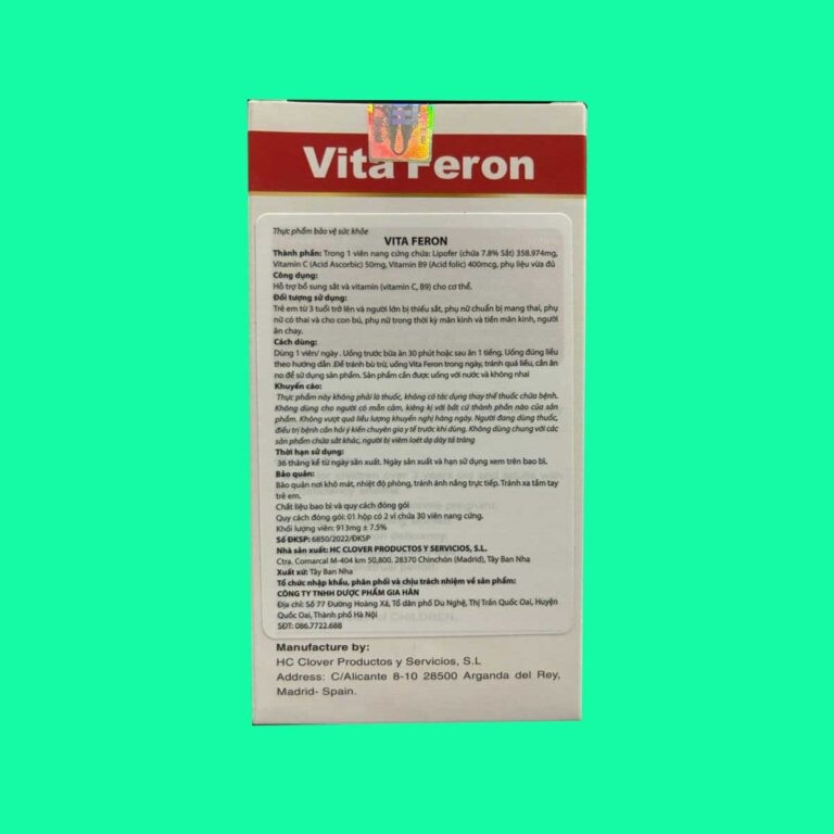 Vita Feron: Viên uống bổ sung sắt cho cơ thể - Dược sĩ Lưu Văn Hoàng