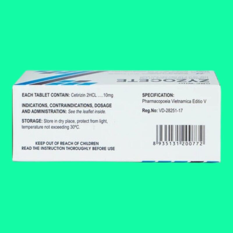 Thuốc Zyzocete 10mg điều trị dị ứng - Dược sĩ Lưu Văn Hoàng