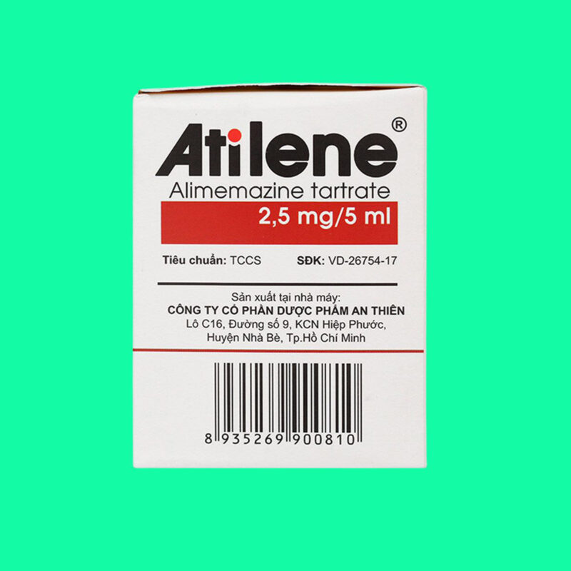 Thuốc ho Atilene ống 2,5mg/5ml là thuốc gì? Có tác dụng gì? - Dược sĩ ...