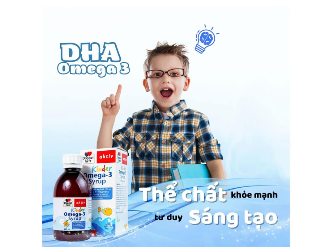Doppelherz Aktiv Kinder Omega-3 Syrup: Hỗ trợ phát triển trí não và thị ...