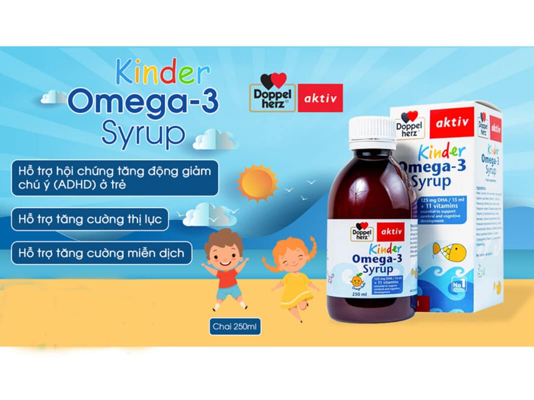 Doppelherz Aktiv Kinder Omega-3 Syrup: Hỗ trợ phát triển trí não và thị ...
