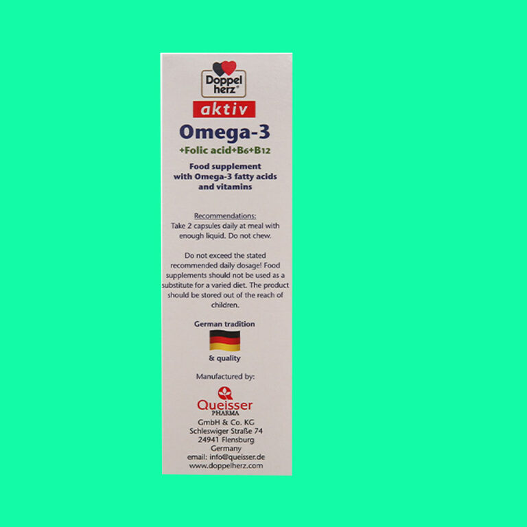 Doppelherz Aktiv Omega-3 + Folic acid + B6 + B12: Cung cấp Omega-3 và ...