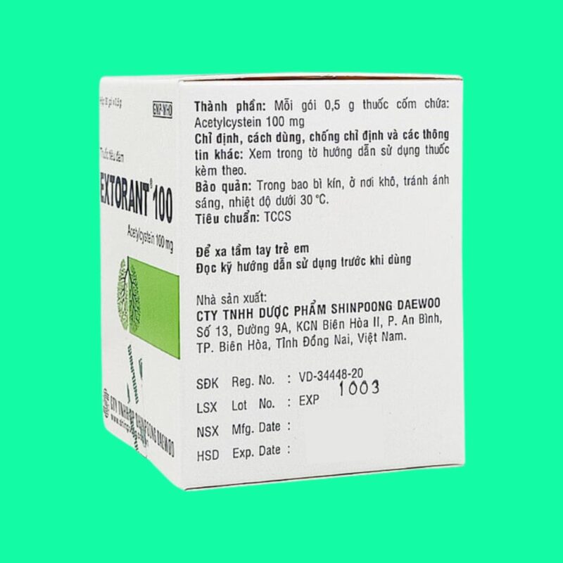 Thuốc Extorant 100 tiêu chất nhầy đường hô hấp - Dược sĩ Lưu Văn Hoàng