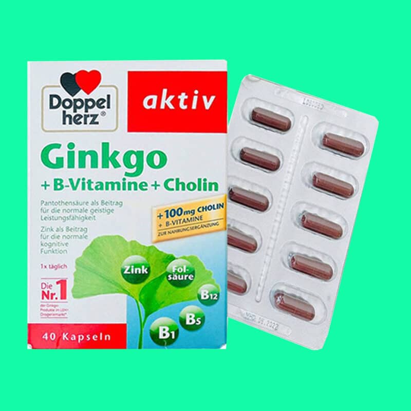 Doppelherz Aktiv Ginkgo + B-vitamine + Choline: Bổ sung vitamin và ...
