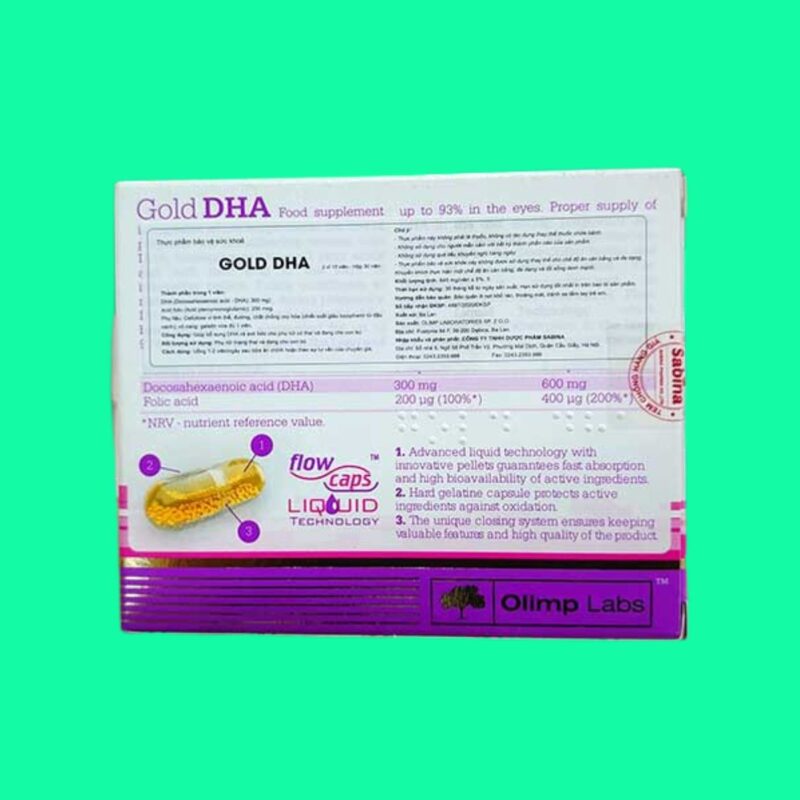 Gold DHA Olimp Labs bổ sung DHA và Folate cho mẹ bầu - Dược sĩ Lưu Văn ...