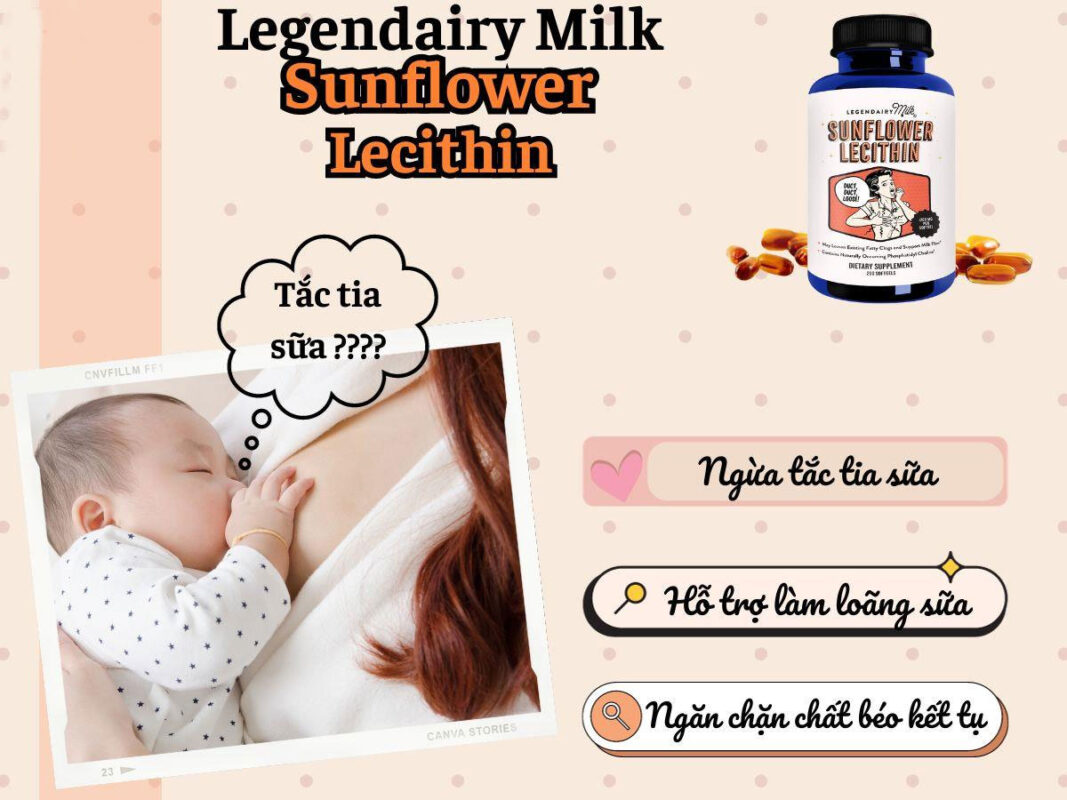 Legendairy Milk Sunflower Lecithin: Viên uống chống tắc tia sữa - Dược ...