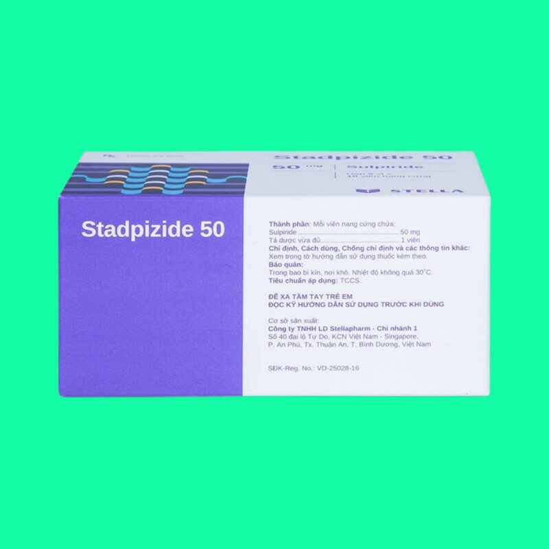 Thuốc Stadpizide 50mg Stella điều trị tâm thần phân liệt, chứng lo âu ...