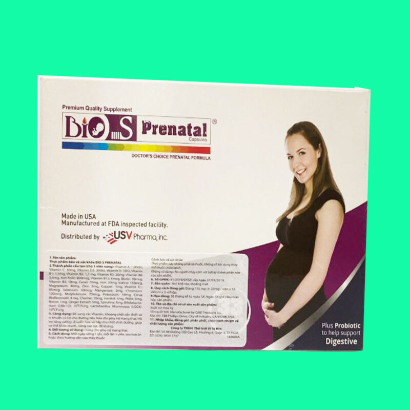 Bio S Prenatal: Bổ sung các dưỡng chất cho phụ nữ đang mang thai và cho ...