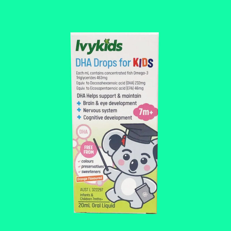 IvyKids DHA Drops For Kids bổ sung DHA và EPA cho trẻ nhỏ - Dược sĩ Lưu Văn Hoàng