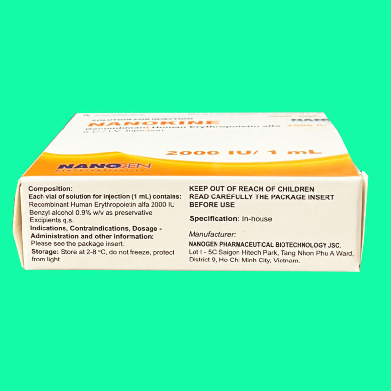 Thuốc Nanokine 2000 IU/1ml điều trị thiếu máu - Dược sĩ Lưu Văn Hoàng