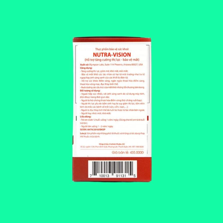 Nutra-Vision thuốc bổ mắt cận thị của Mỹ - Dược sĩ Lưu Văn Hoàng