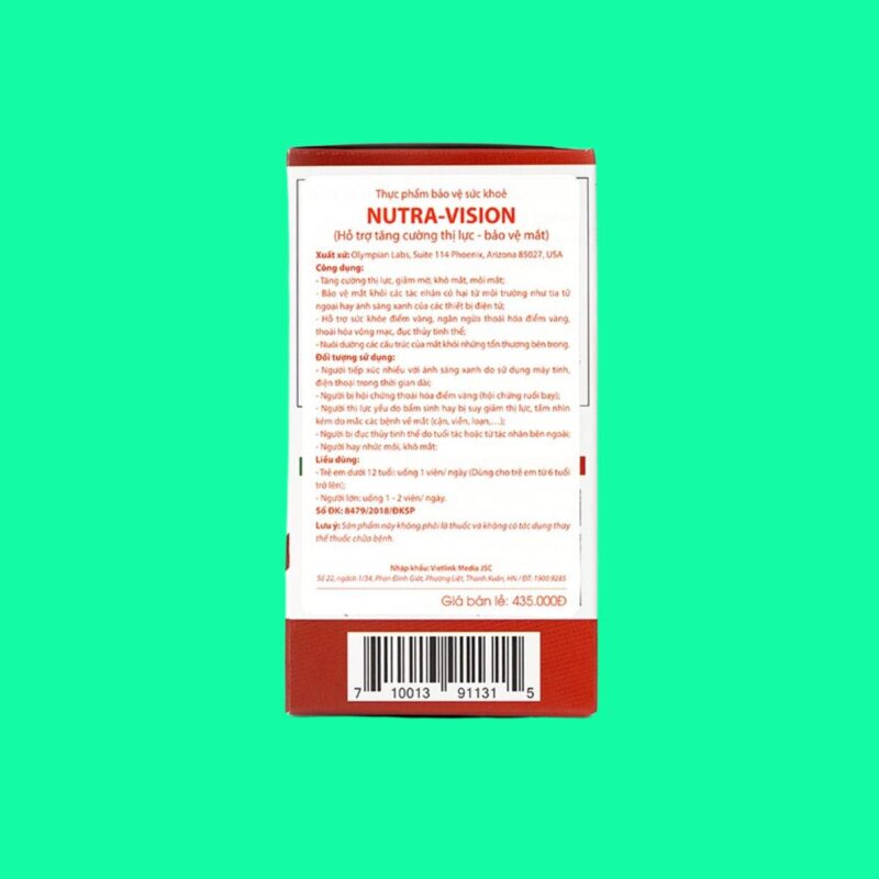 Nutra-Vision thuốc bổ mắt cận thị của Mỹ - Dược sĩ Lưu Văn Hoàng