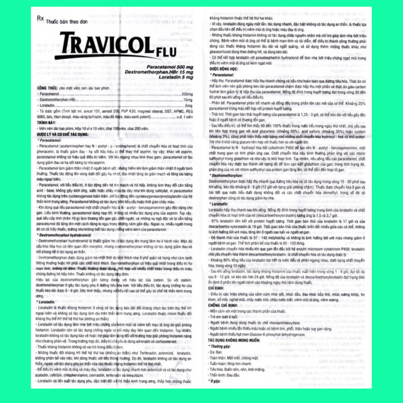 Travicol flu: Giúp loại bỏ các triệu chứng cảm cúm gây ra - Dược sĩ Lưu ...