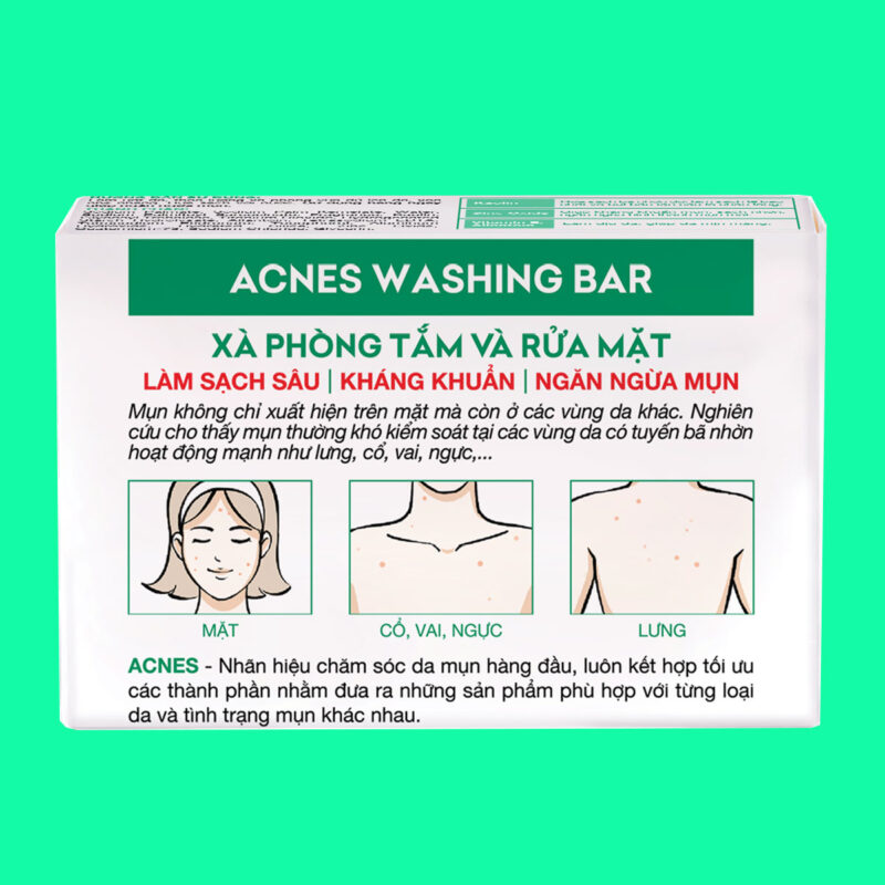Acnes Washing Bar: Xà phòng giúp kháng khuẩn và ngăn ngừa mụn xuất hiện ...