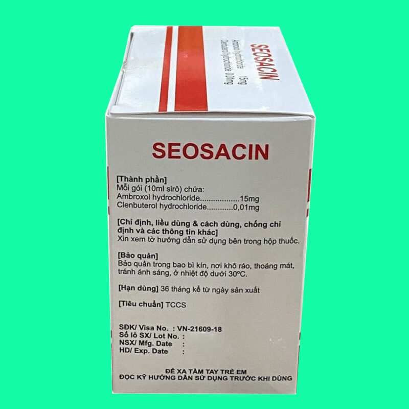 Thuốc Seosacin: Điều trị co thắt phế quản, viêm phế quản - Dược sĩ Lưu ...