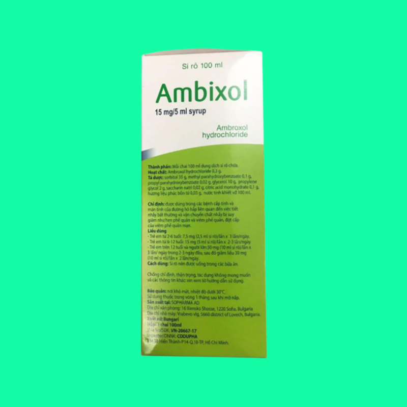 Thuốc Ambixol 15mg/5ml thông đường thở - Dược sĩ Lưu Văn Hoàng