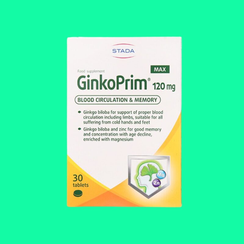GinkoPrim Max 120mg bí quyết cho trí nhớ thông minh và tập trung - Dược ...