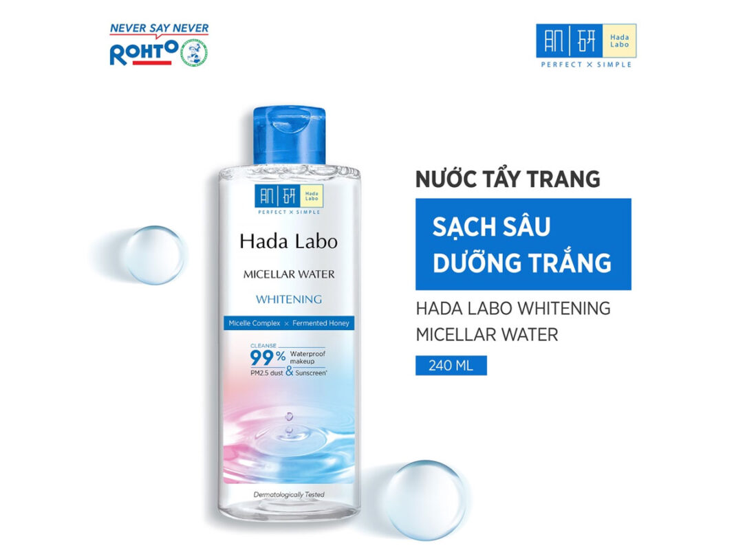 Nước tẩy trang Hada Labo Micellar Water Whitening giúp làm sạch sâu và ...