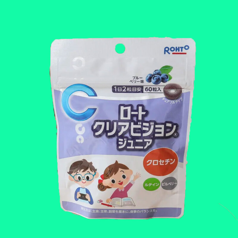Kẹo ngậm bổ mắt Rohto Clear Vision Junior: Bổ sung dinh dưỡng giúp bảo vệ tế bào võng mạc mắt ...