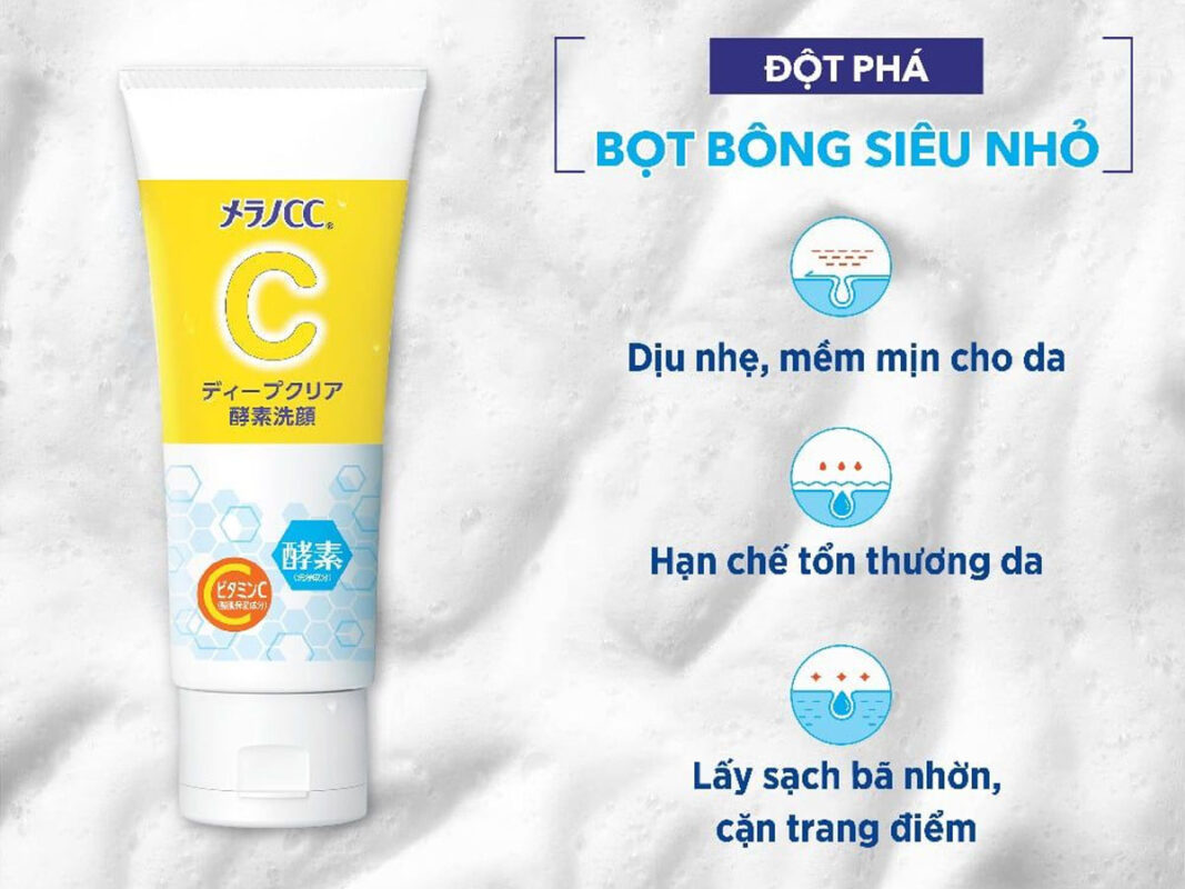 Sữa rửa mặt Melano CC Deep Clear Enzyme Face Wash giúp làm sạch và ...