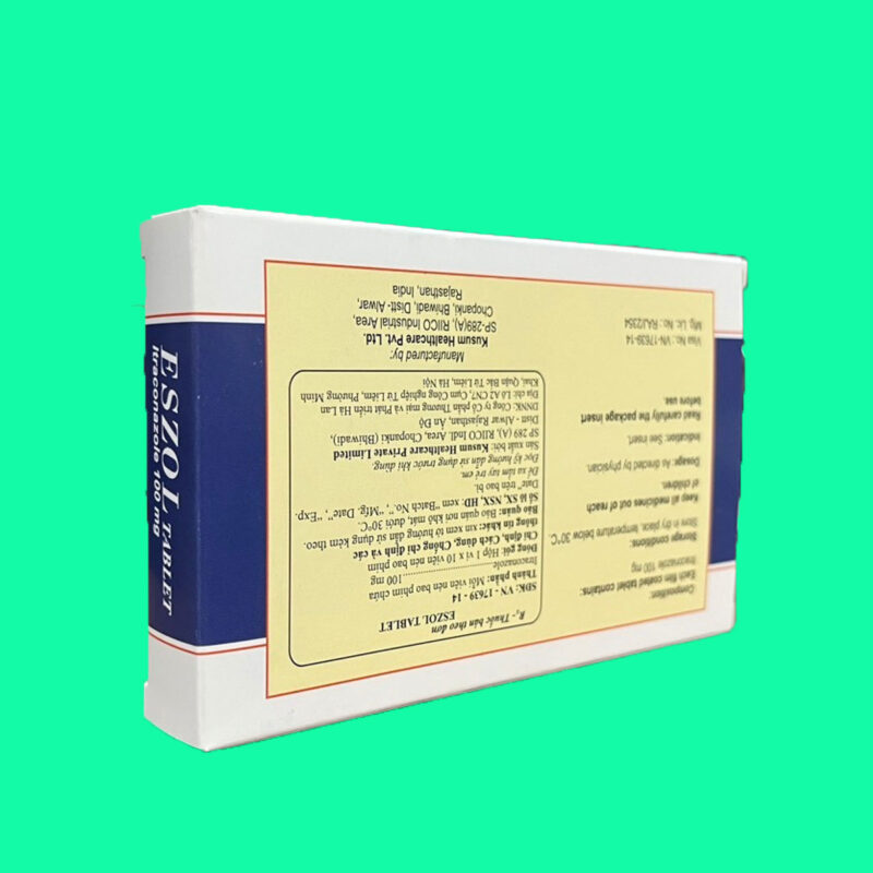 Thuốc Eszol Tablet 100mg: Chỉ định điều trị nhiễm nấm Candida - Dược sĩ ...