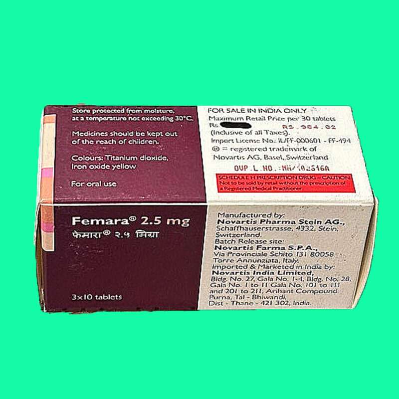 Femara 2,5mg (Ấn Độ) là thuốc gì? Có giá bao nhiêu? - Dược sĩ Lưu Văn Hoàng