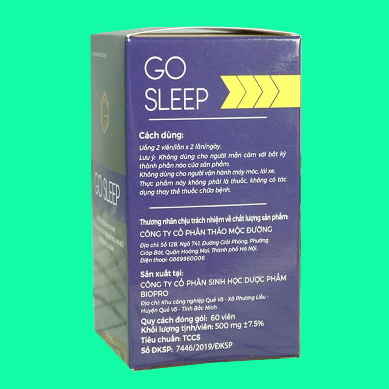 Go Sleep: Giúp bổ thần kinh, an thần và tăng cường trí nhớ - Dược sĩ ...