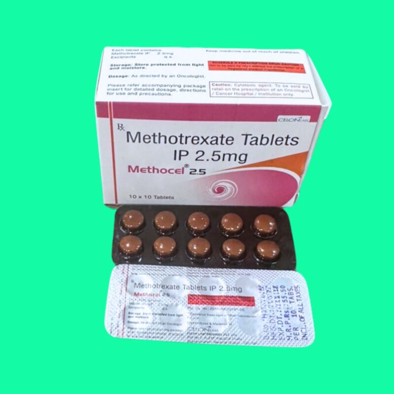 Thuốc Methocel 2.5 (Methotrexate Tablets IP 2,5mg Hàng Ấn Độ) giá bao ...