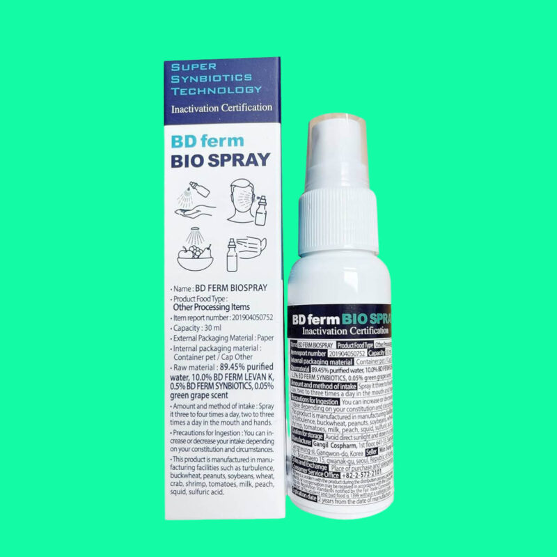 Xịt họng sinh học BD ferm Bio Spray - Ngăn ngừa bệnh hô hấp - Dược sĩ ...