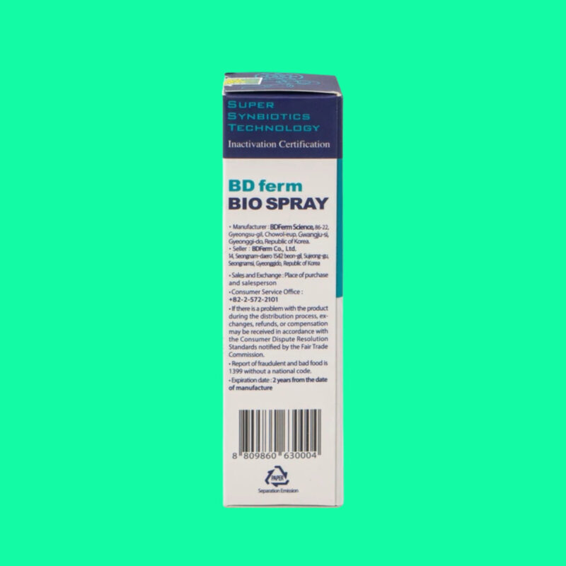 Xịt họng sinh học BD ferm Bio Spray - Ngăn ngừa bệnh hô hấp - Dược sĩ ...