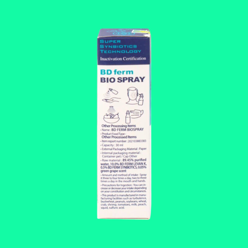 Xịt họng sinh học BD ferm Bio Spray - Ngăn ngừa bệnh hô hấp - Dược sĩ ...