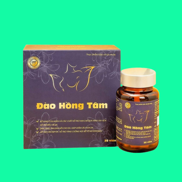 Thuốc Đào Hồng Tâm (Hộp 30 viên) - Viên uống chống lão hóa, làm đẹp da ...