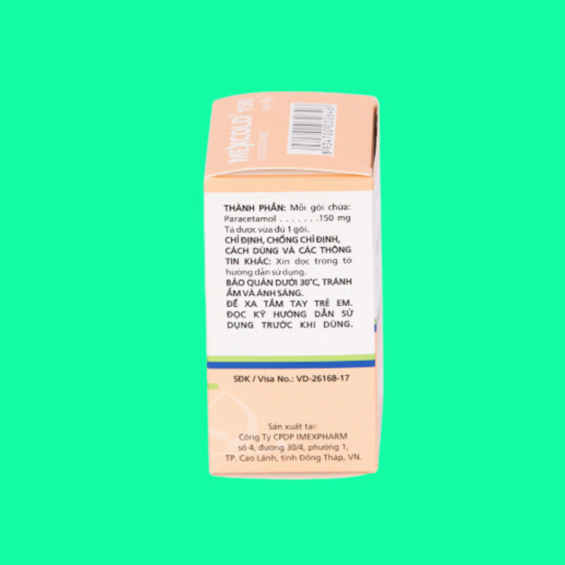 Thuốc Mexcold IMP 150 - Cốm giảm đau, hạ sốt cho bé - Dược sĩ Lưu Văn Hoàng