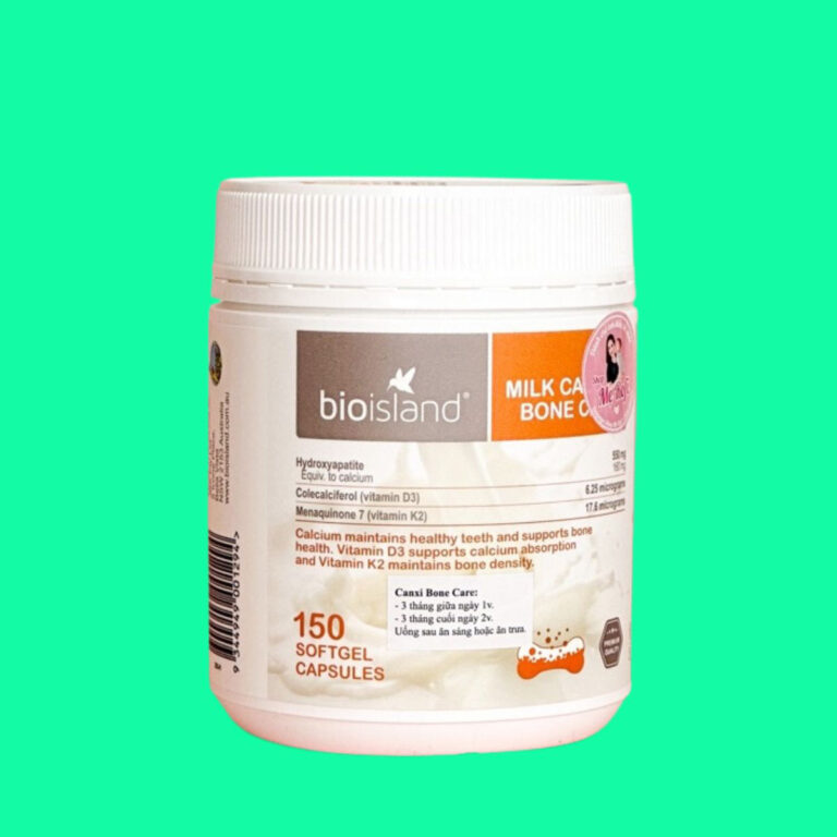 Thuốc Milk Calcium Bone Care Bio Island (Lọ 150 viên) - Hỗ trợ bổ sung ...