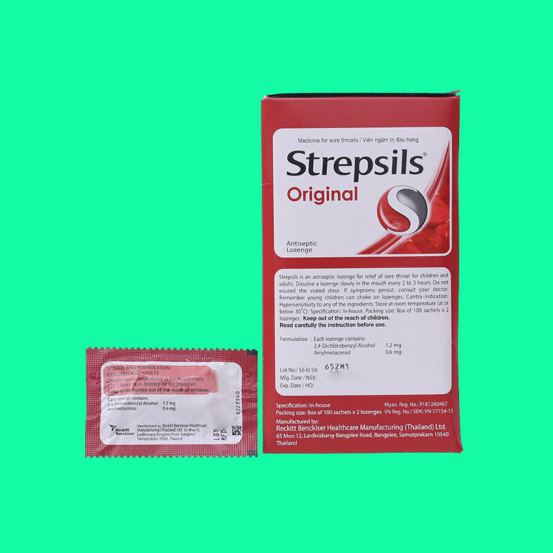 Thuốc Strepsils Original - Viên ngậm trị đau họng - Dược sĩ Lưu Văn Hoàng