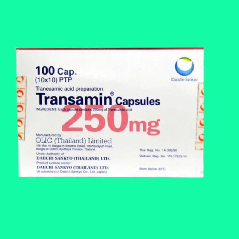 Transamin 250mg giúp cầm máu do chảy máu bất thường-Dược sĩ Lưu Văn Hoàng