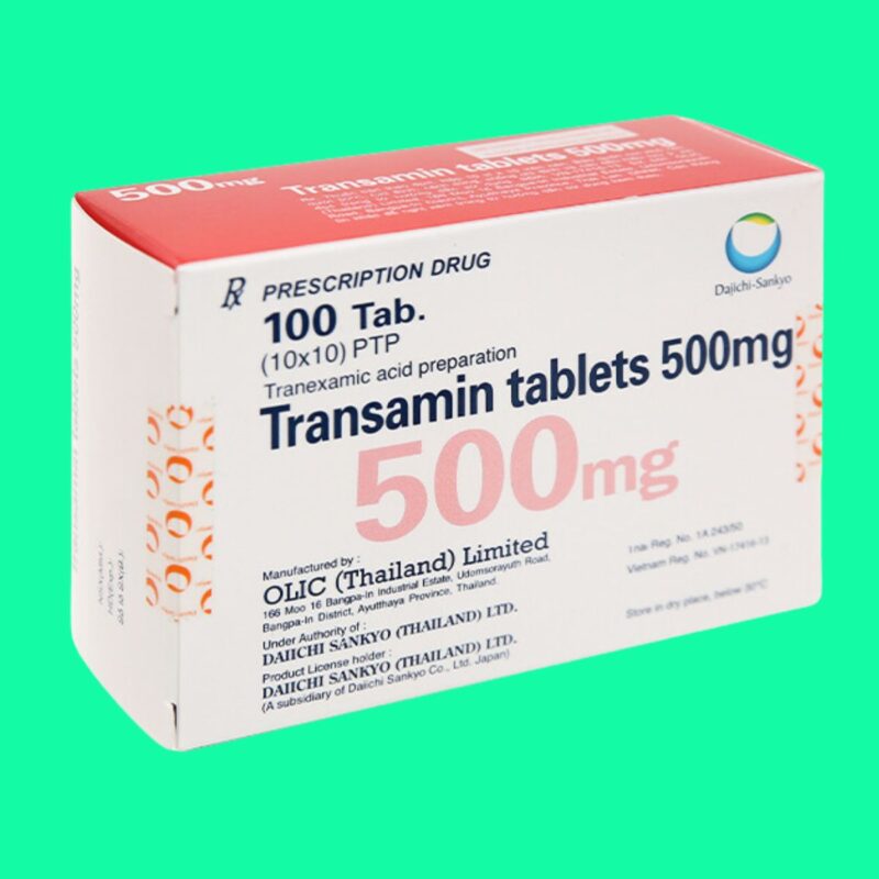 Thuốc Transamin Tablets 500mg điều trị chảy máu - Dược sĩ Lưu Văn Hoàng