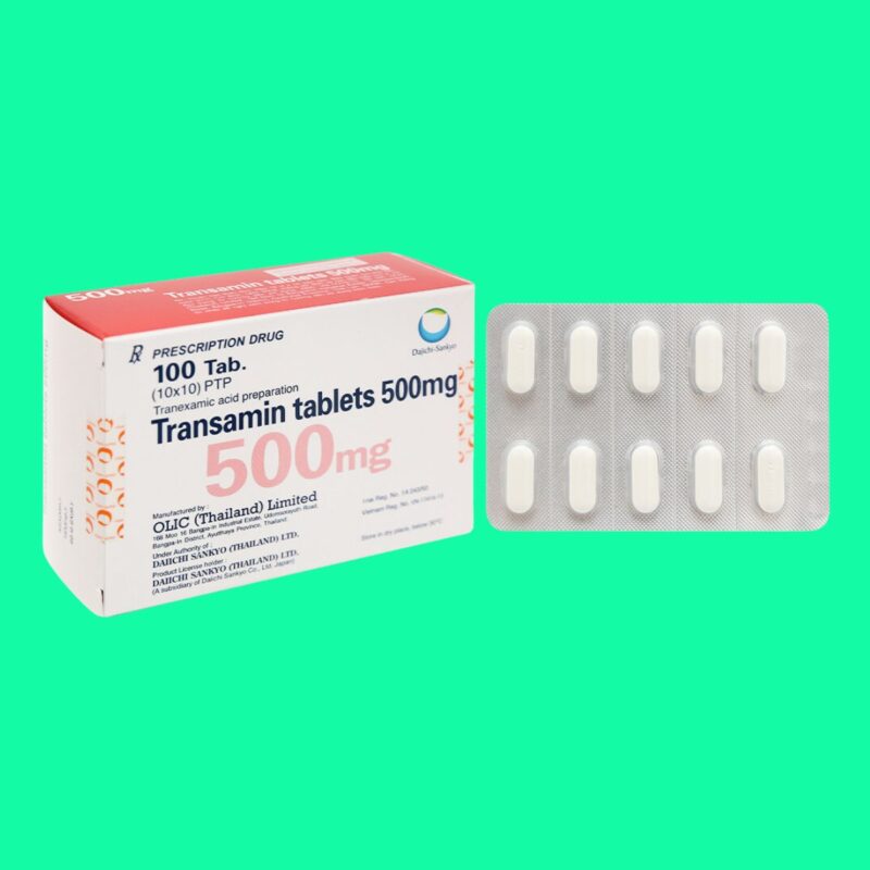 Thuốc Transamin Tablets 500mg điều trị chảy máu - Dược sĩ Lưu Văn Hoàng