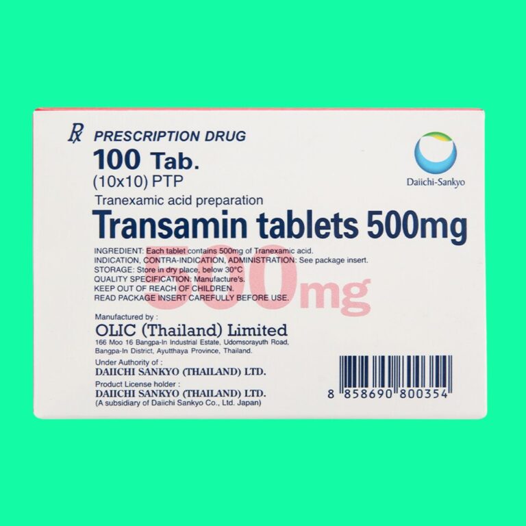 Thuốc Transamin Tablets 500mg điều trị chảy máu - Dược sĩ Lưu Văn Hoàng