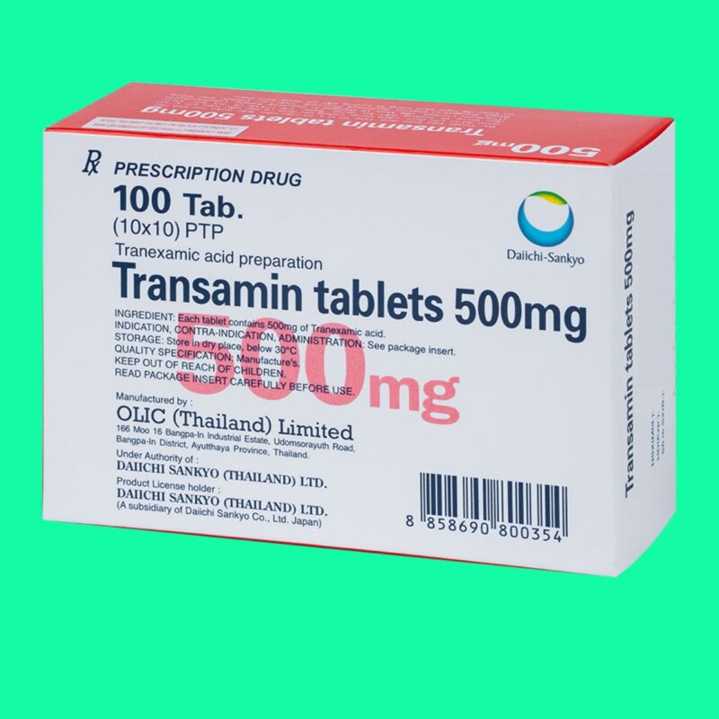 Thuốc Transamin Tablets 500mg điều trị chảy máu - Dược sĩ Lưu Văn Hoàng
