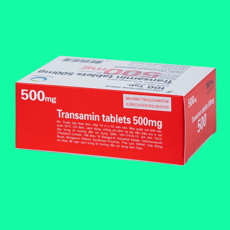 Thuốc Transamin Tablets 500mg điều trị chảy máu - Dược sĩ Lưu Văn Hoàng