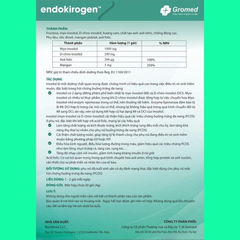 Thuốc Endokirogen có tác dụng gì, mua ở đâu? - Dược sĩ Lưu Văn Hoàng