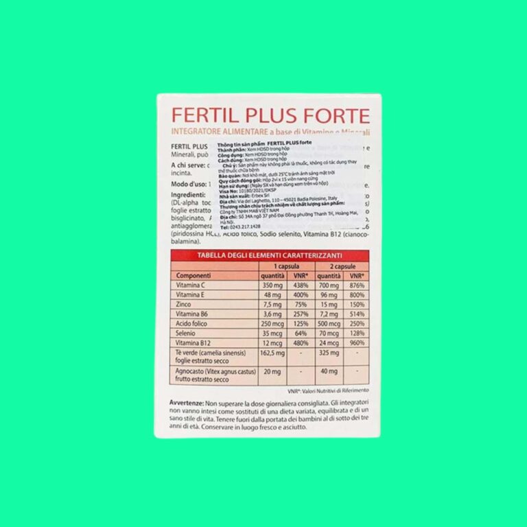 Thuốc Fertil Plus Forte là thuốc gì, giá bao nhiêu? - Dược sĩ Lưu Văn Hoàng