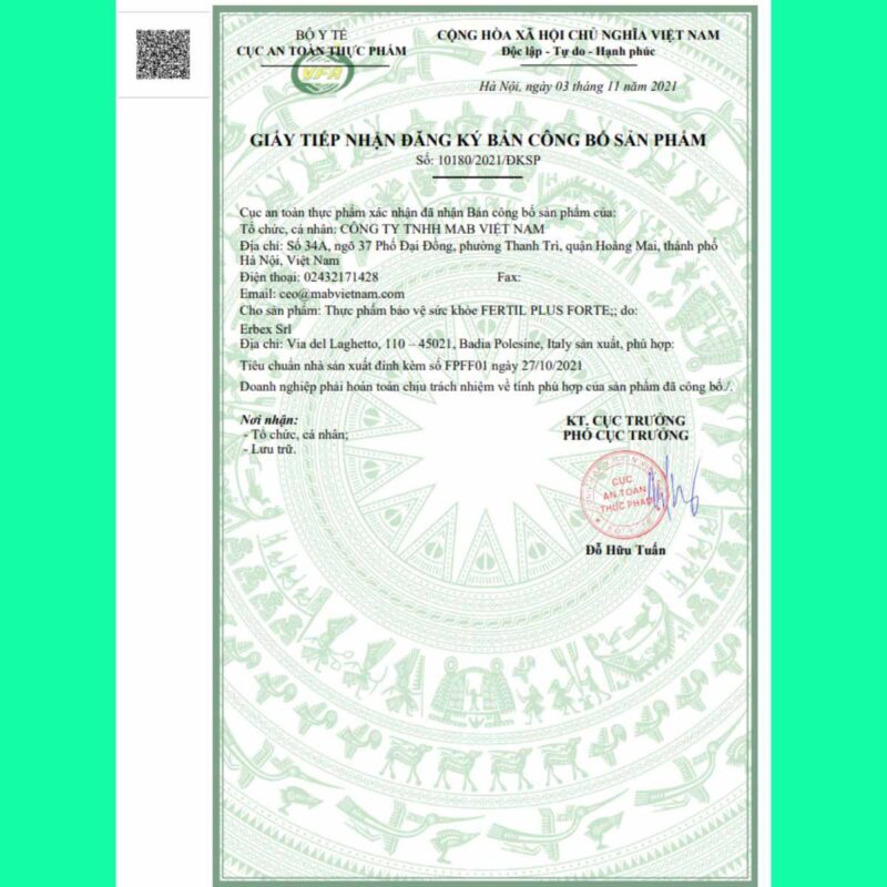 Thuốc Fertil Plus Forte là thuốc gì, giá bao nhiêu? - Dược sĩ Lưu Văn Hoàng