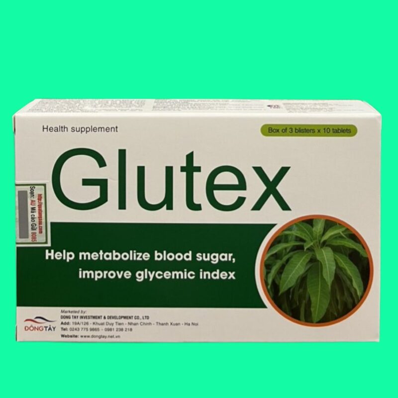 Thuốc Glutex (Hộp 30 viên) - Hỗ trợ cải thiện chỉ số đường huyết - Dược ...