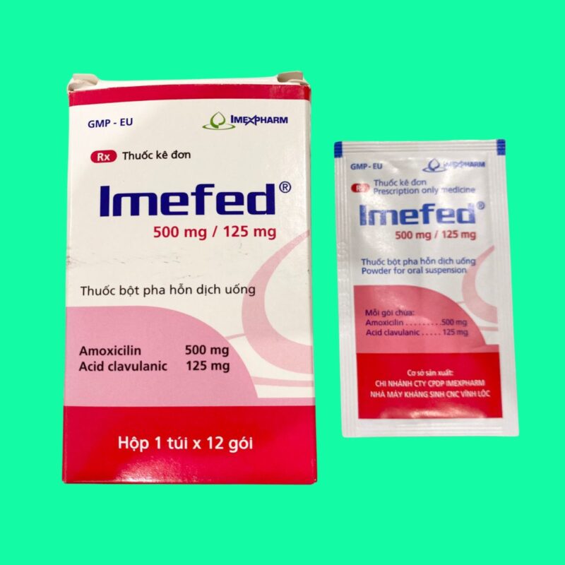 Imefed 500mg/125mg (Dạng gói) điều trị nhiễm khuẩn hiệu quả-Dược sĩ Lưu ...