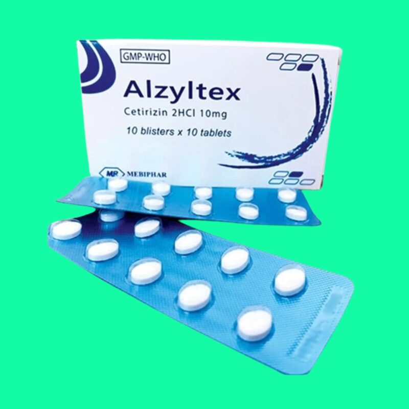 Thuốc Alzyltex 10mg (viên nén) - Điều trị mày đay, viêm mũi dị ứng ...