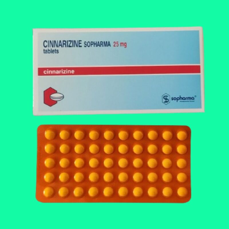 Thuốc Cinnarizine Sopharma 25mg phòng say tàu xe, rối loạn tiền đình ...
