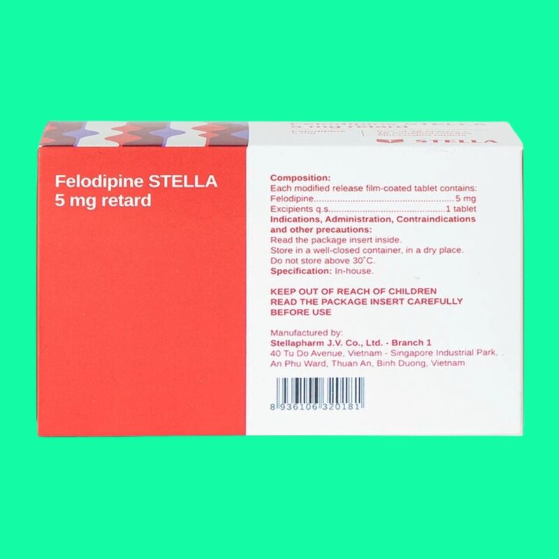 Thuốc Felodipine Stella 5mg Retard - Điều trị cao huyết áp - Dược sĩ ...