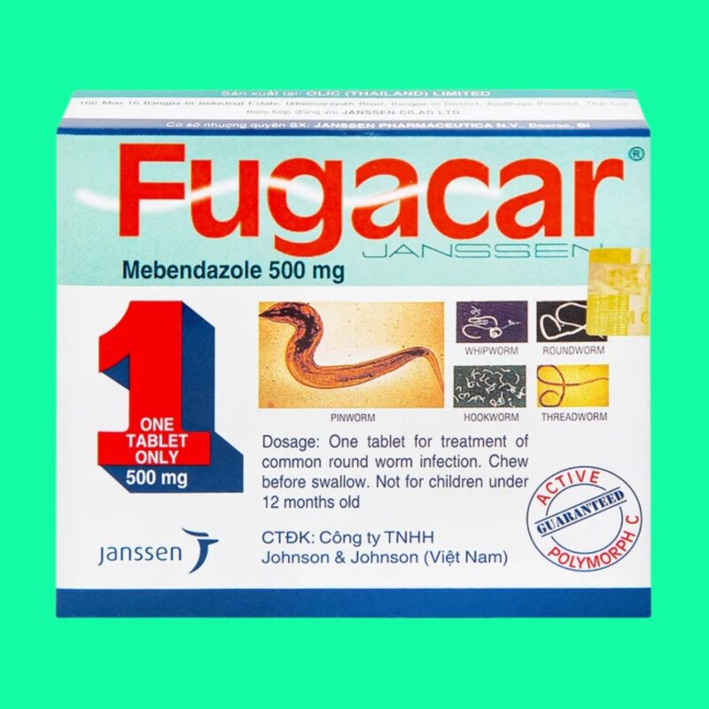 Thuốc Fugacar 500mg (viên nén) - Điều trị nhiễm giun đường ruột - Dược ...